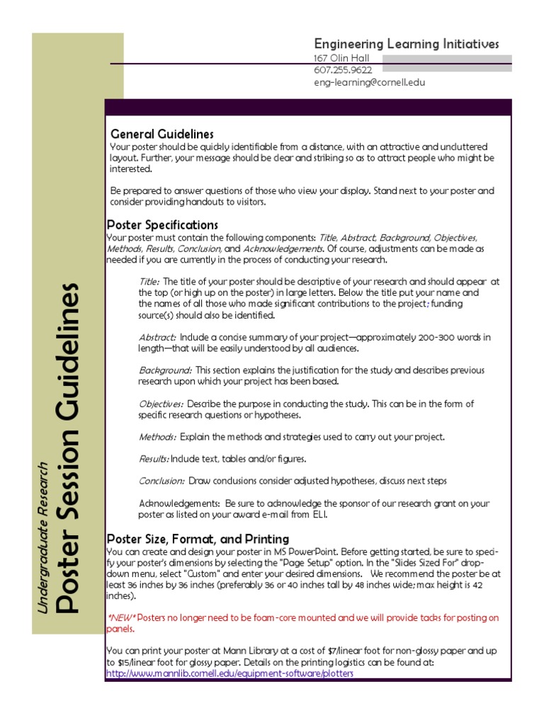 PS Guidelines | PDF | Poster | Communication