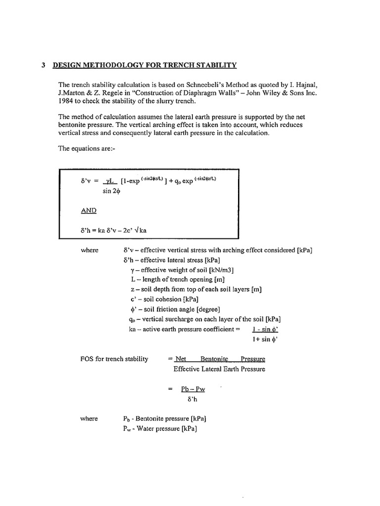 Soil Arching Effect Equation (From YMTE William Cheng) | PDF