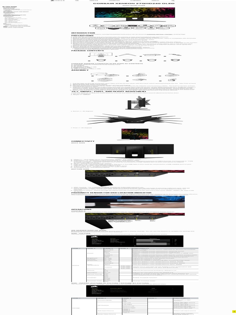 WW Corsair Xeneon 27QHD240 Oled | PDF | Computer Monitor | Usb