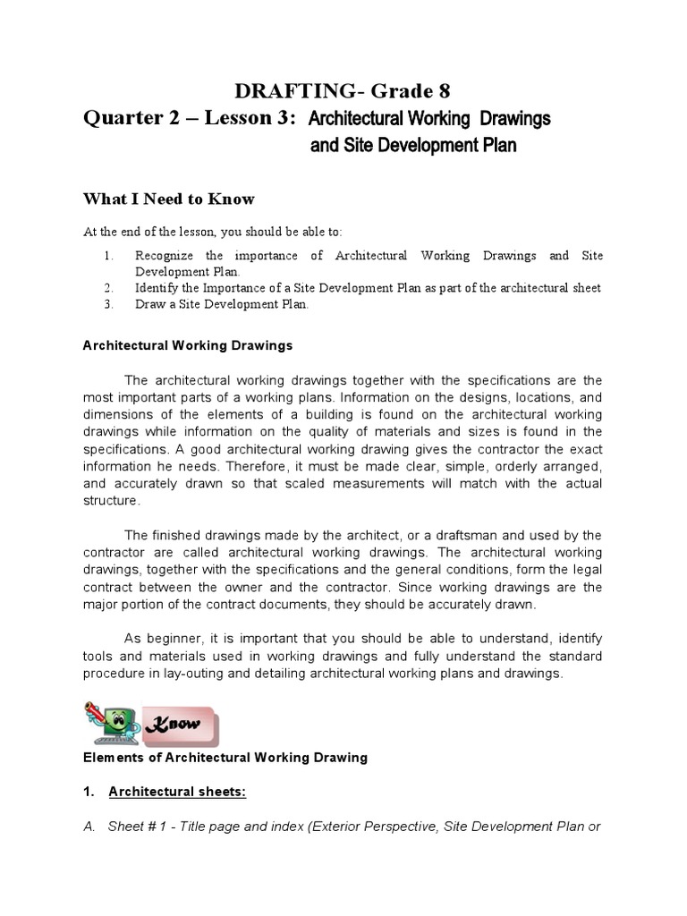 Architectural Working Drawings and Site DP | PDF | Specification ...