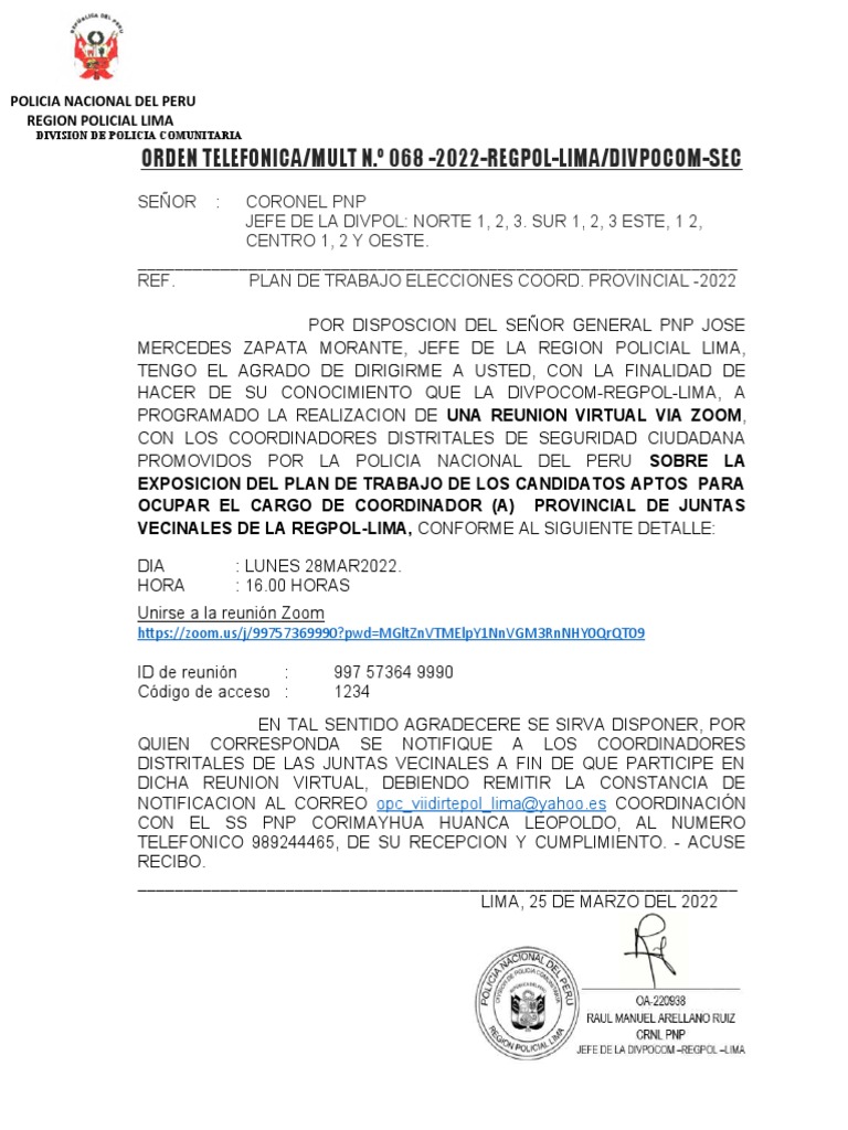 Otmult. 068-2022 - Reunion Virtual Coord. Distritales | PDF Otmult. 068-2022 - Reunion Virtual Coord. Distritales | PDF