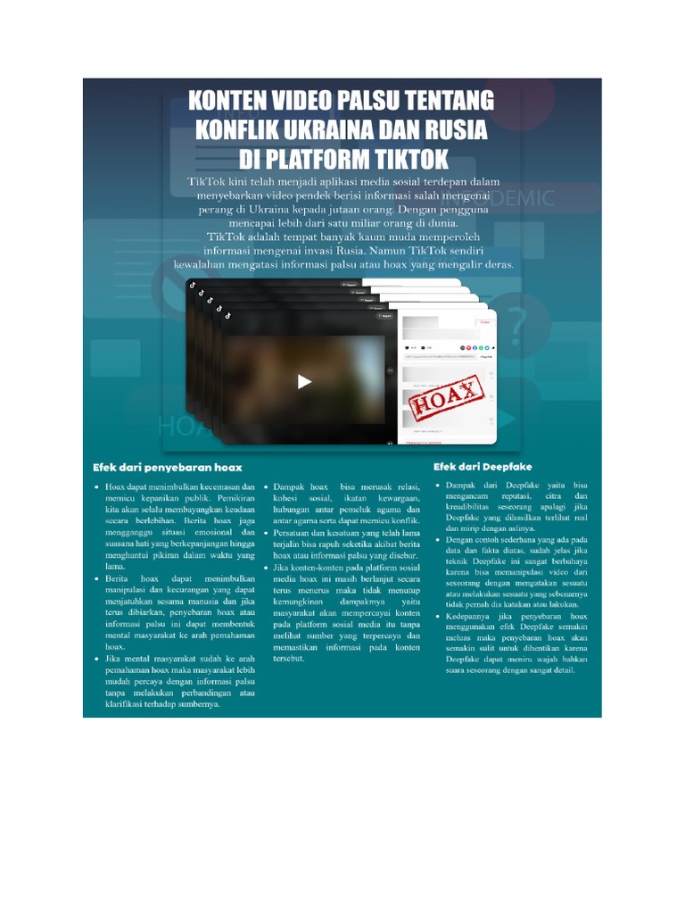 2 Laporan Analisis Video Konten Palsu Tentang Konflik Ukraina Dan Rusia Di Platform Tiktok 2 | PDF
