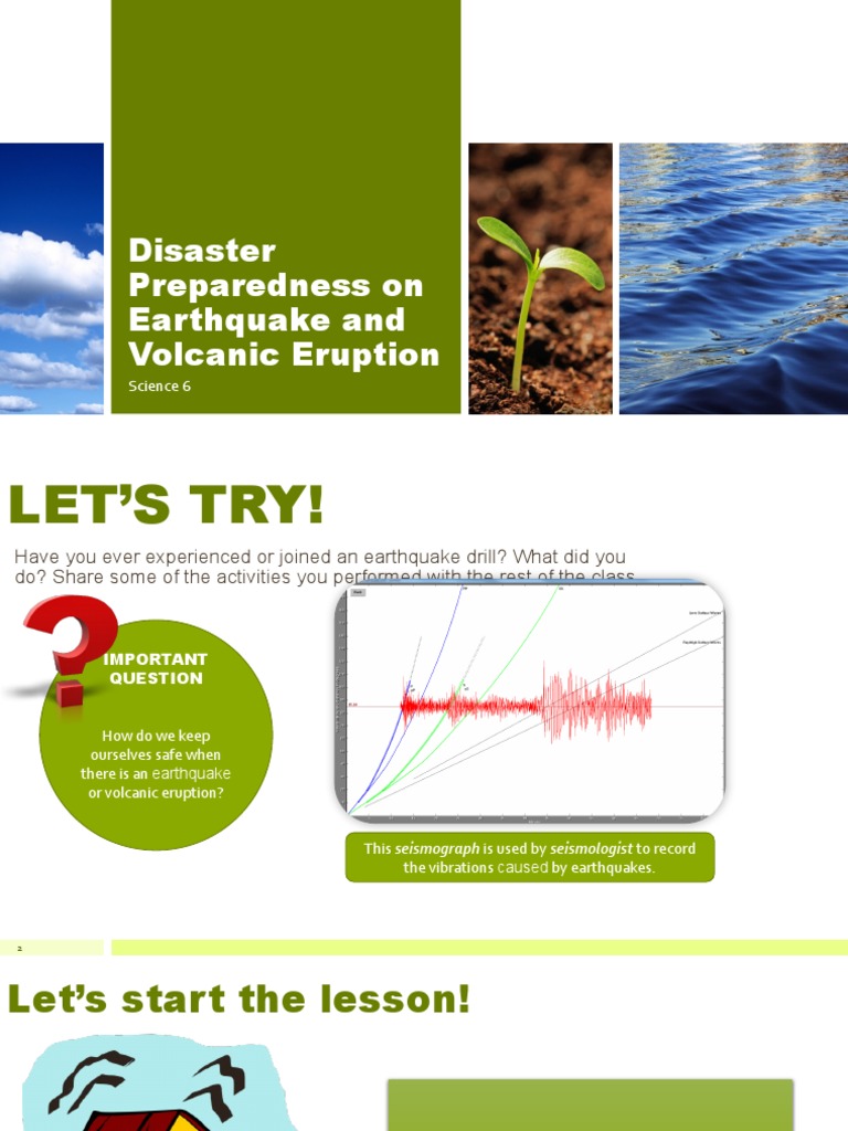 Disaster Preparedness on Earthquake and Volcanic Eruption | PDF ...