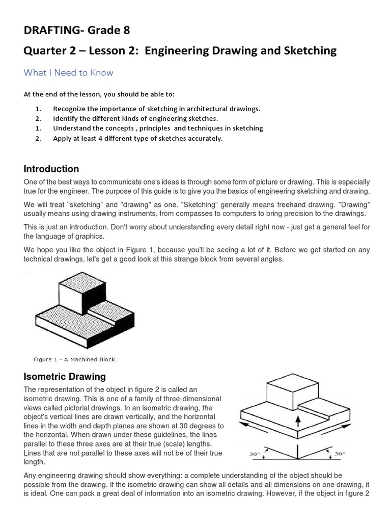 Drafting Q2-L2 Engineering Drawing and Sketching | PDF