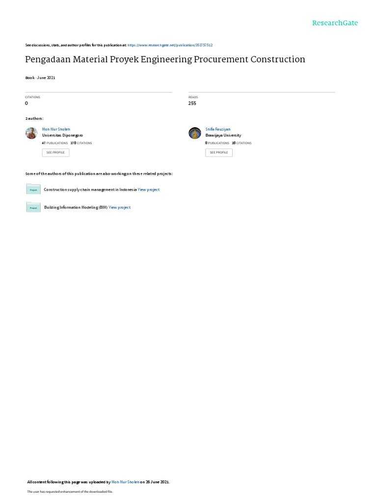 Pengadaan Material Proyek Engineering Procurement Construction Pdf
