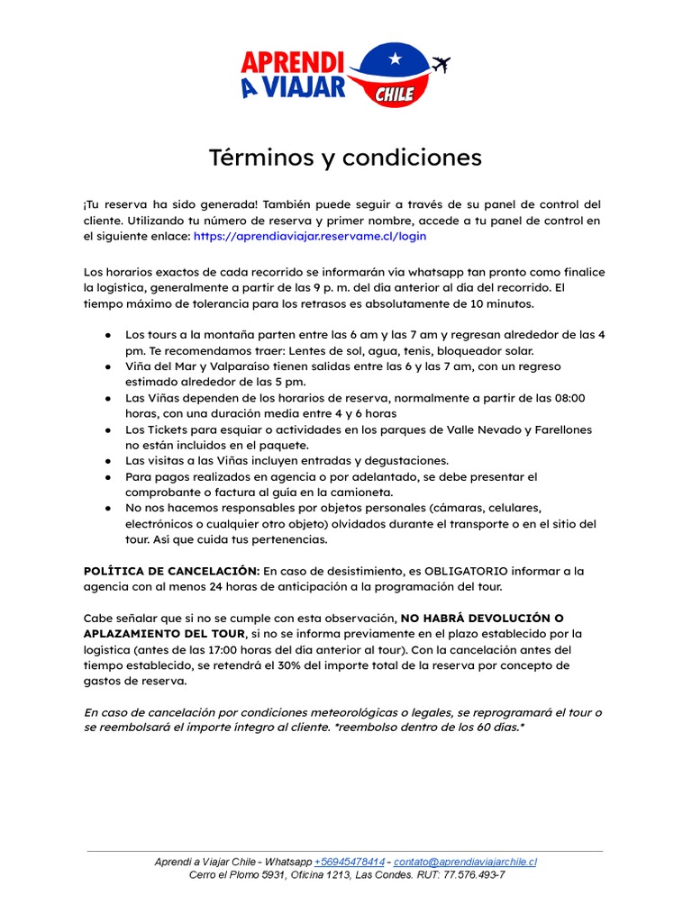 Términos y Condiciones | PDF