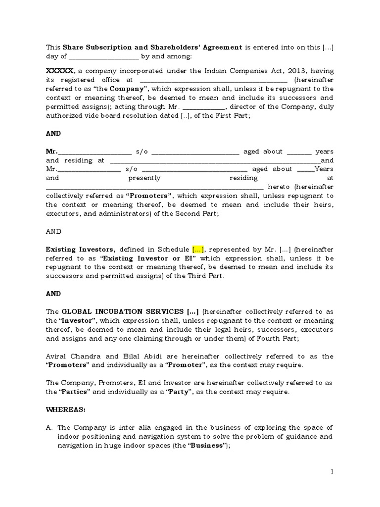 Investment Agreement Template - OCCPS | PDF | Stocks | Share Repurchase