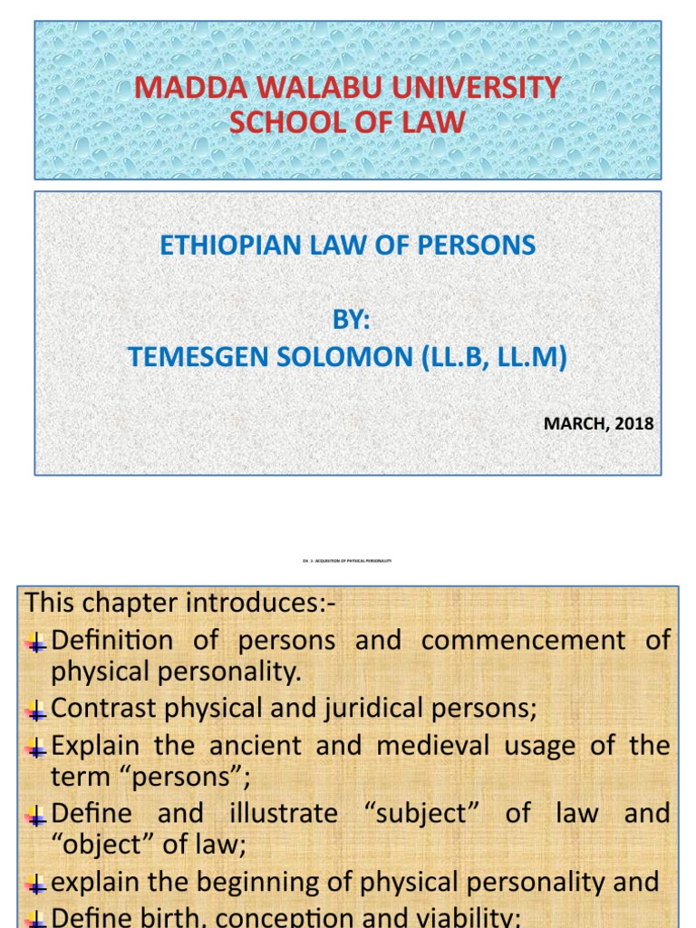 Law of person | PDF