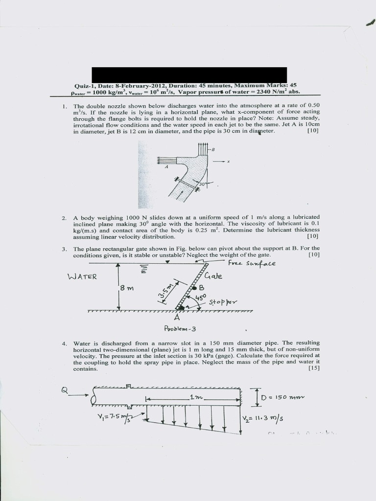 Ce2040-Quiz 1-2012 | PDF