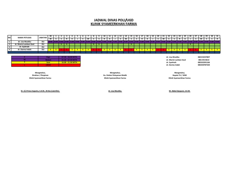 JADWAL DOKTER KSF 2023 | PDF