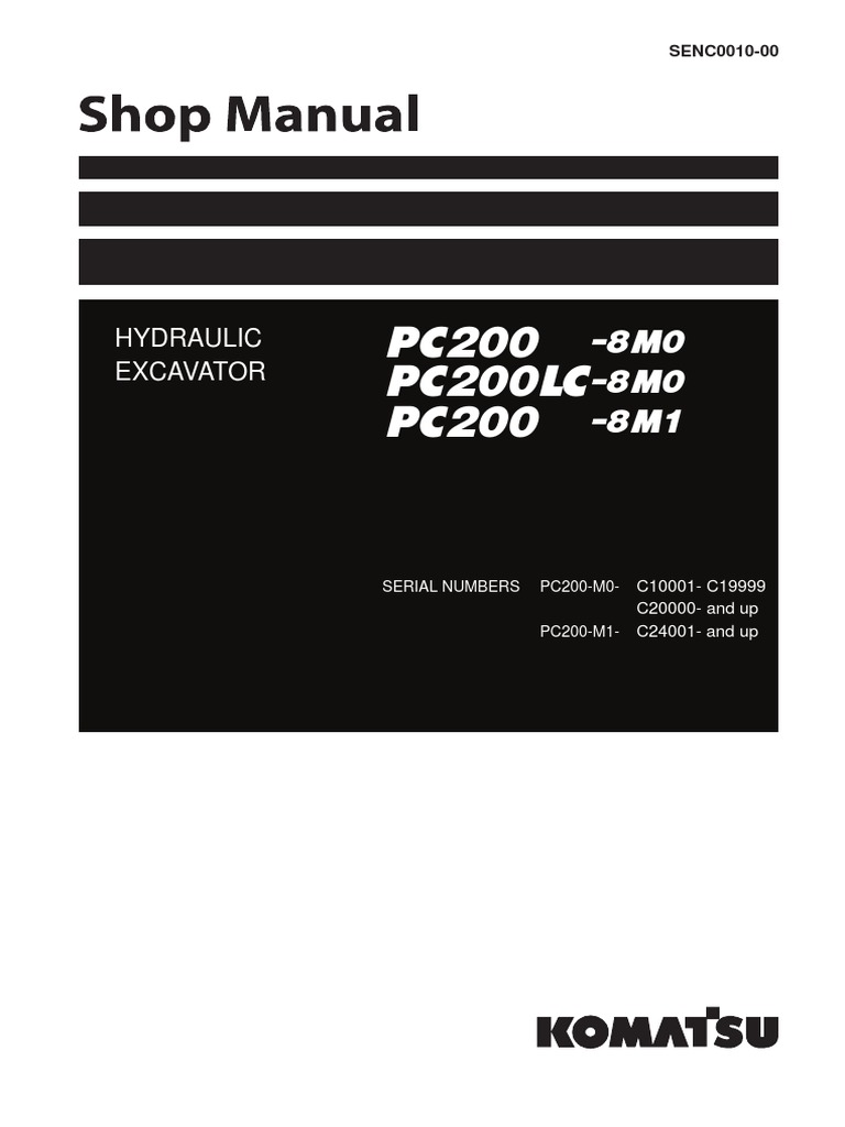 PC200 Hydraulic Excavator Shop Manual | PDF | Electrical Connector | Valve