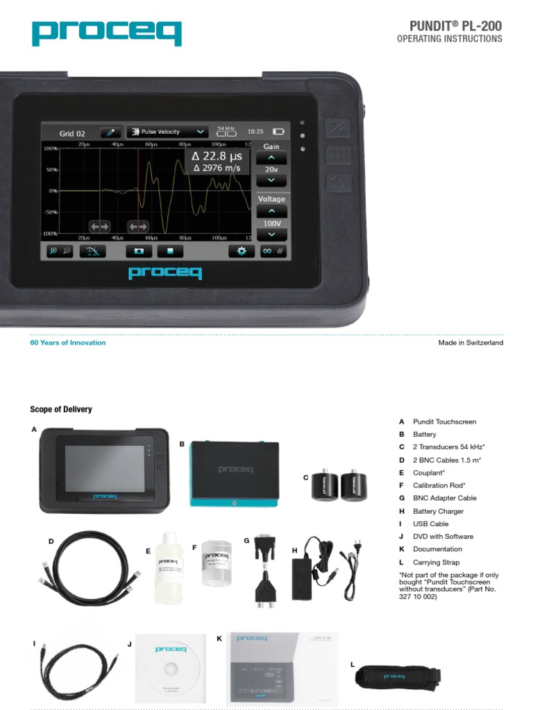 Pundit PL 200 Manual | PDF | Ultrasound | Waves