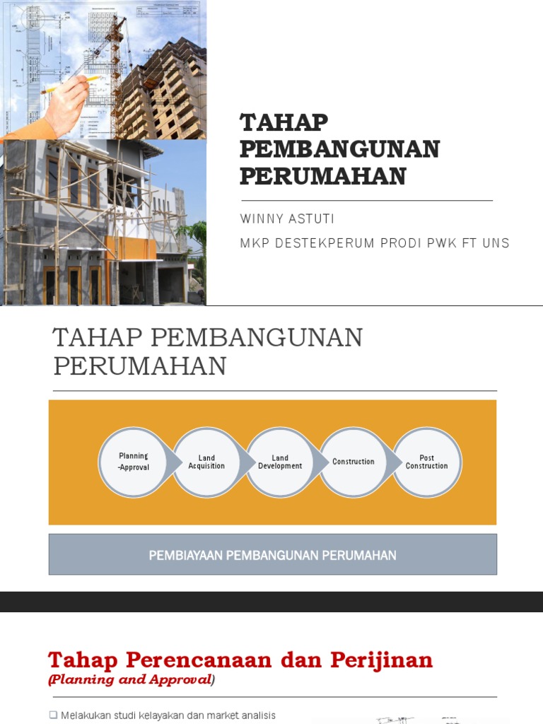 Tahapan Pembangunan Perumahan Lengkap | PDF