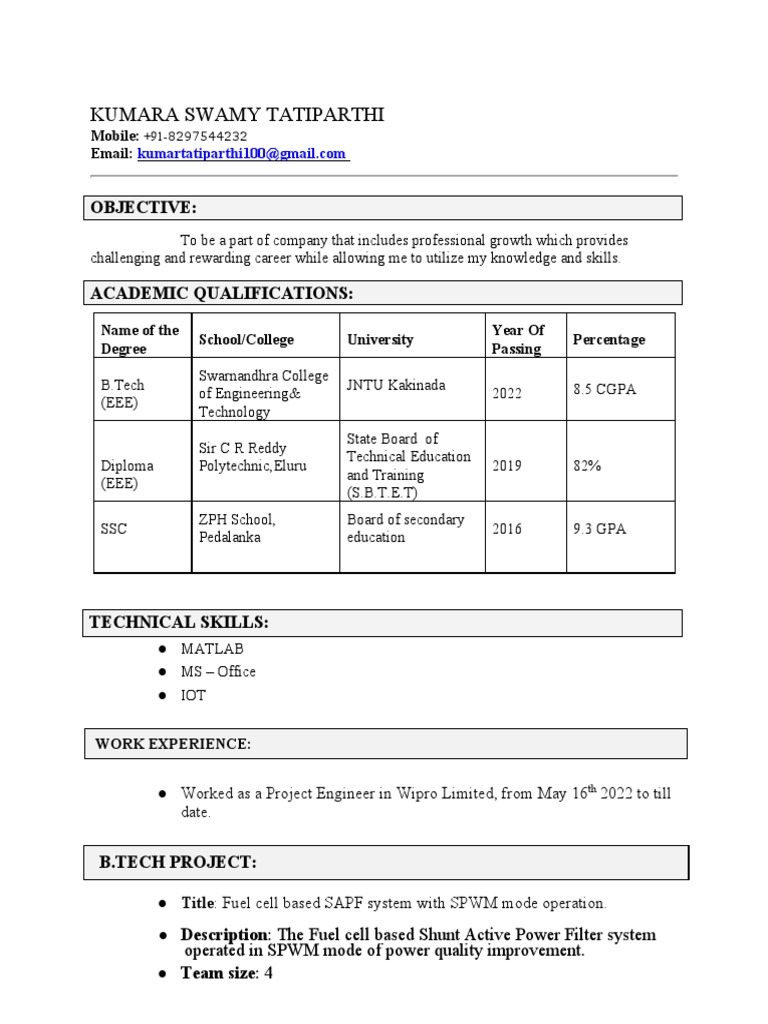Resume Kumar | PDF | Learning | Cognition