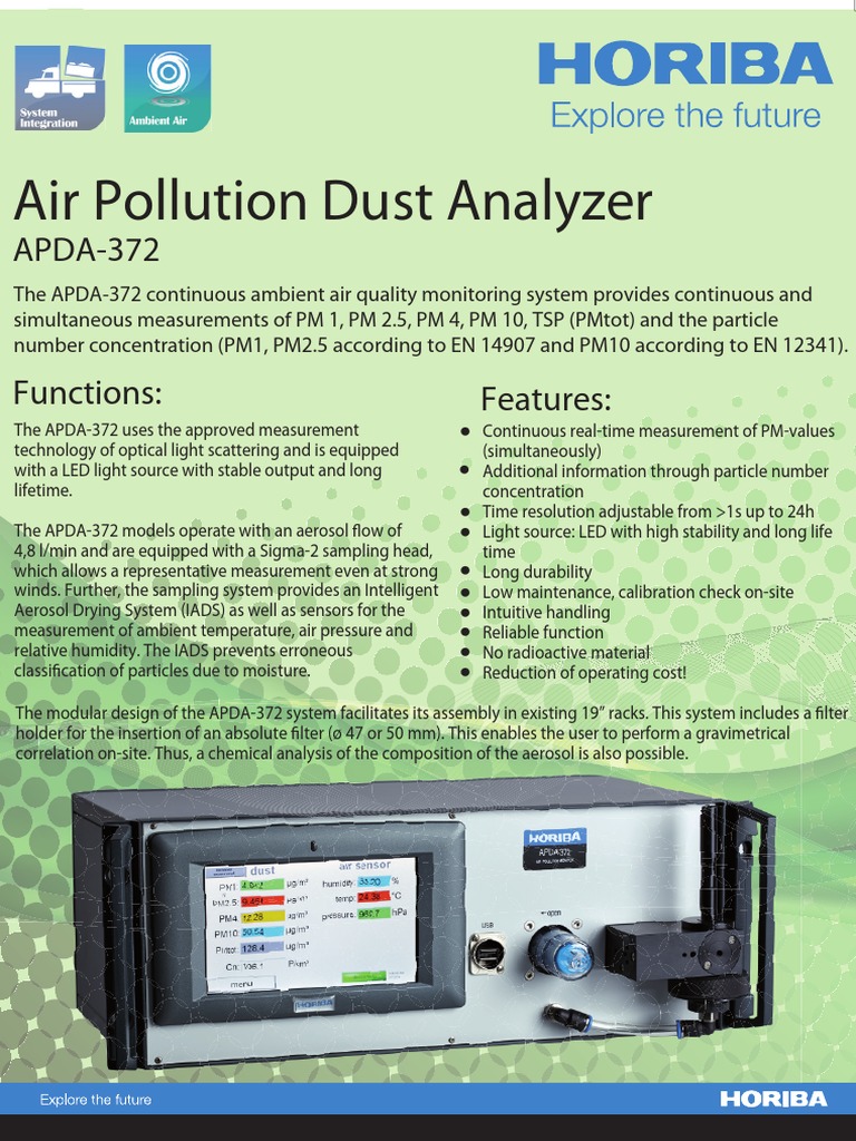 Horiba APDA 372, Brochure | PDF