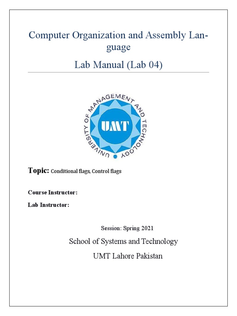 COAL Lab 4 | PDF | Central Processing Unit | Computer Science