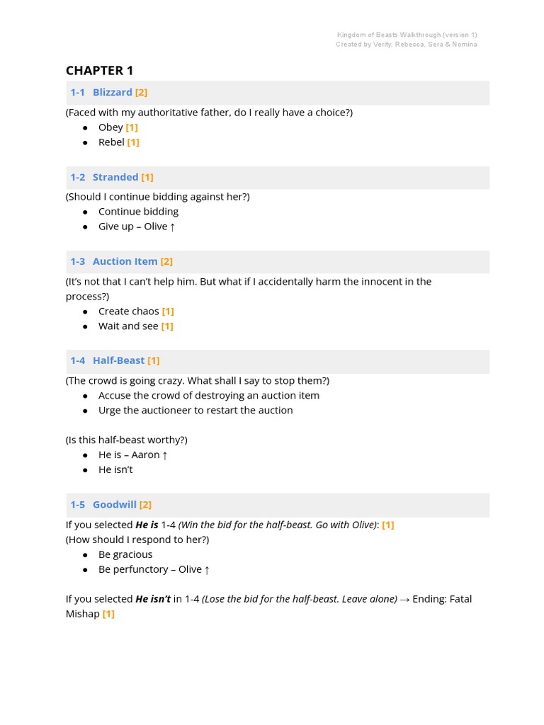 Kingdom of Beasts Walkthrough | PDF