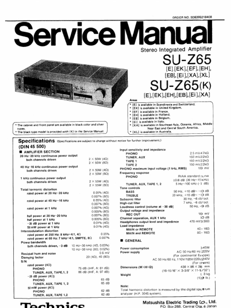 technics_su-z65_sm | PDF