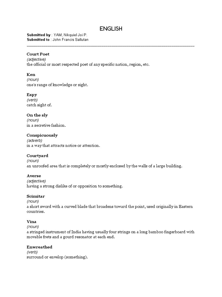 ENGLISH (Dictionary) | PDF