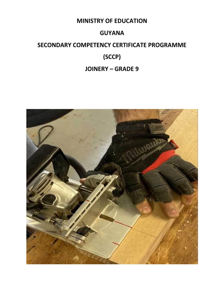 SCCP Joinery Module Grade 9 | PDF