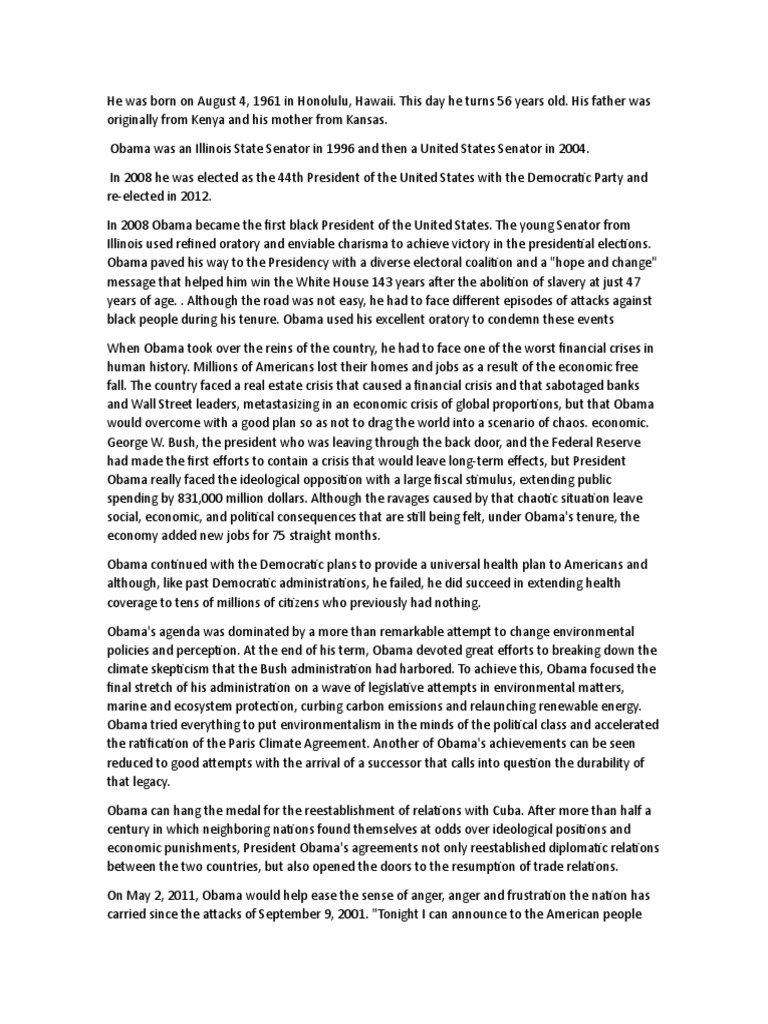 Barack Obama | PDF | Barack Obama | Democratic Party (United States) Barack Obama | PDF | Barack Obama | Democratic Party (United States)