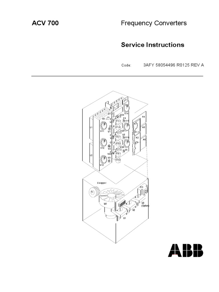 ACV 700 Frequency Converters Service Instructions Code: 3AFY 58054496 R0125 REV B | PDF ...
