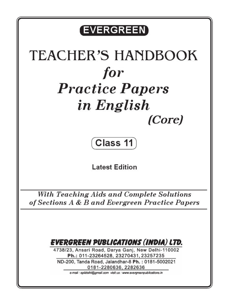 English Practice Papers (Core) 11 | PDF | Poetry | Adverb