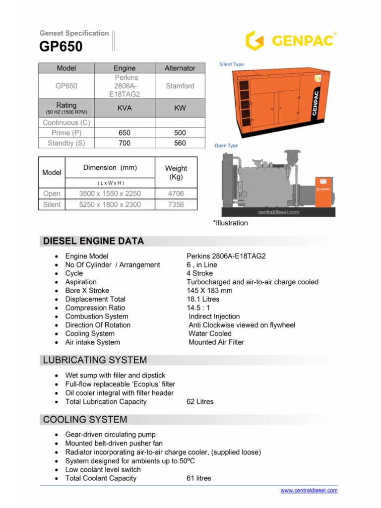 GP-650 Datasheet | PDF | Engines | Machines