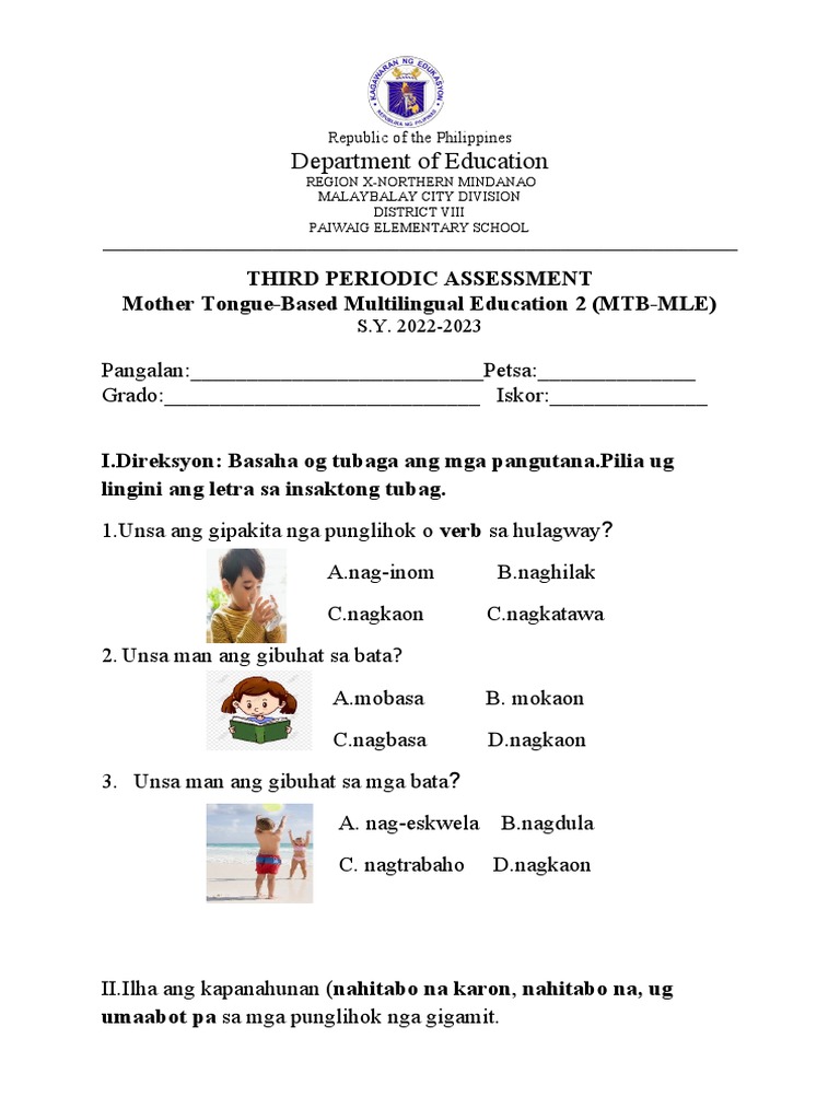 MTB 3rd Quarter Periodic Test | PDF