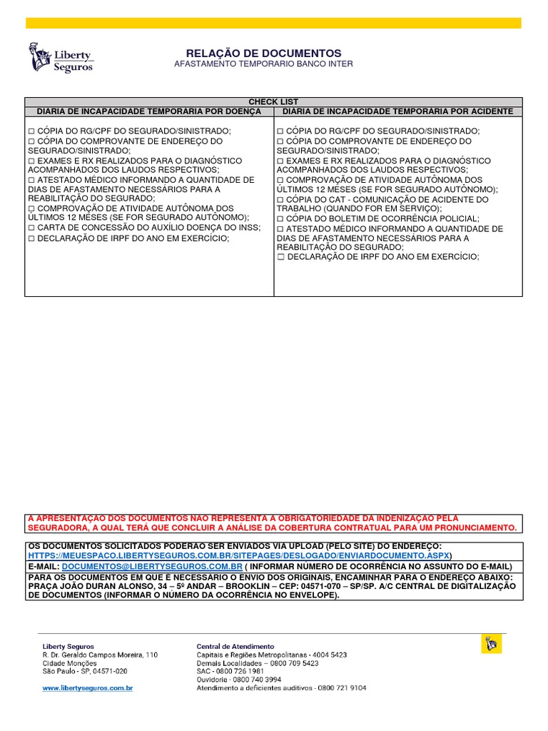 Kit Afastamento Temporário - Banco Inter | PDF | Direito