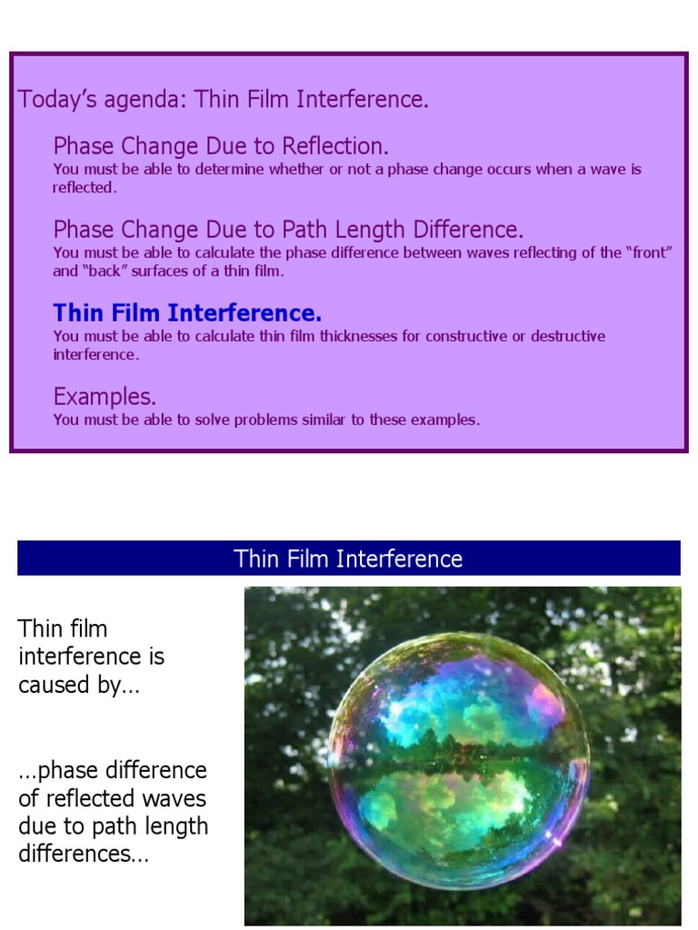 Lecture27 Part 4 Thin Film Interference | PDF | Reflection (Physics ...