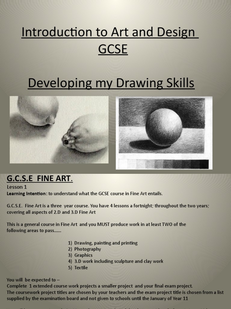 Year 9 Term 1 - GCSE Basic Skills | PDF | Drawing | Paintings