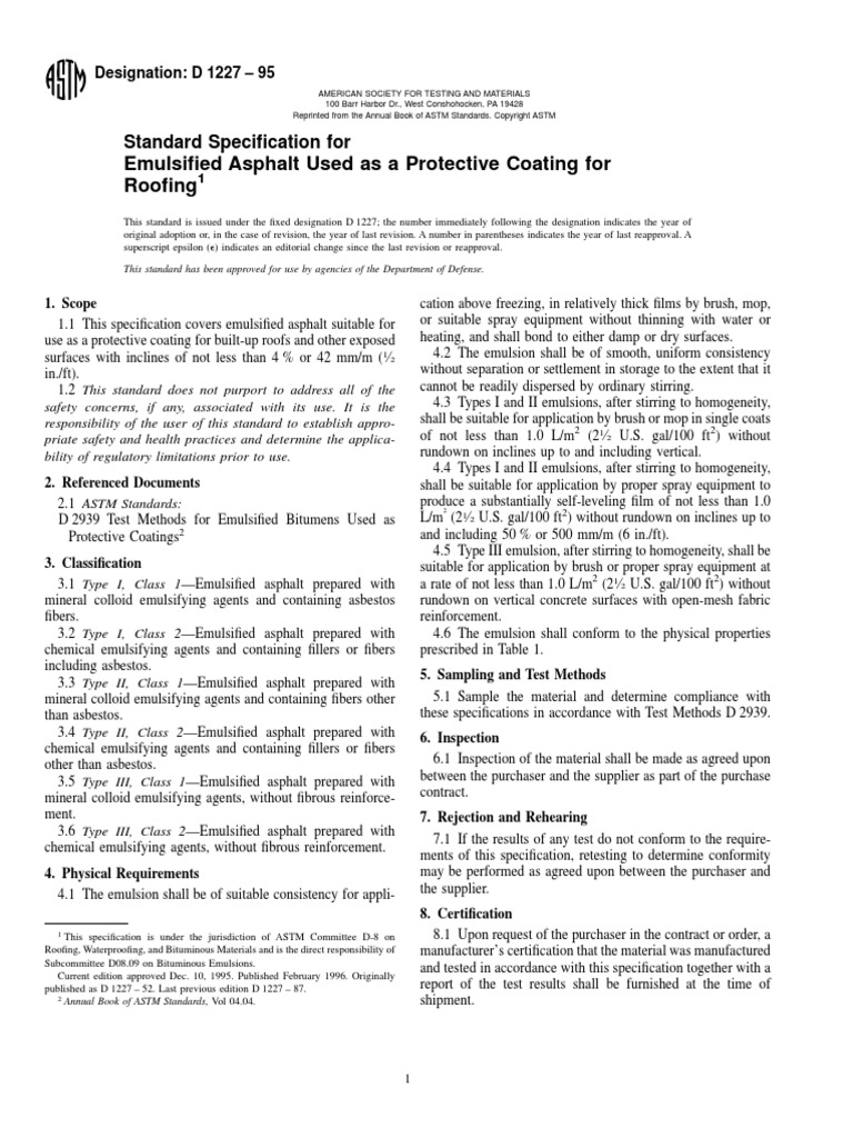 Astm D 1227 | PDF