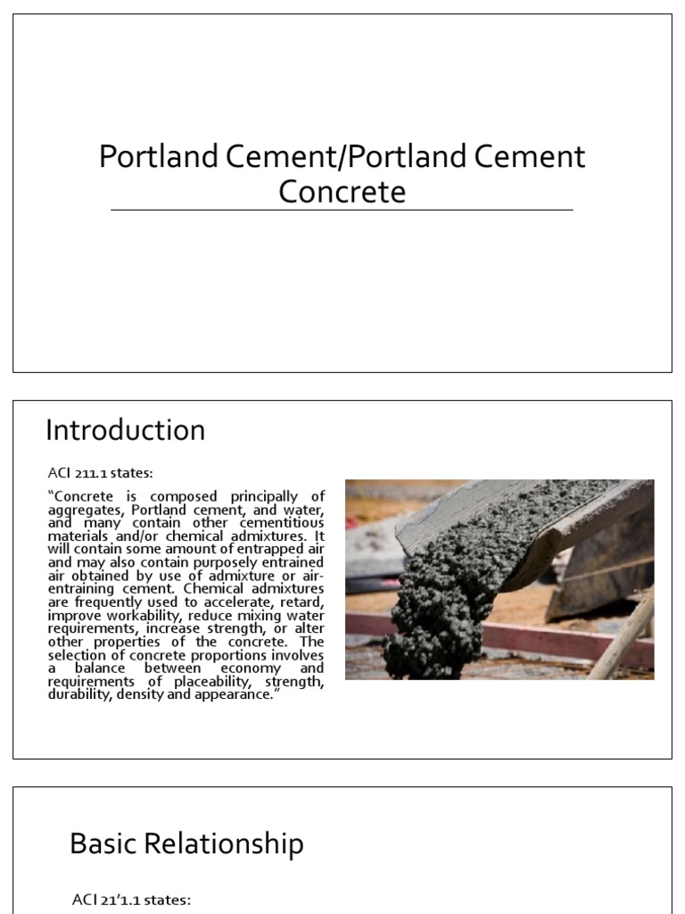 Portland Cement Concrete | PDF | Concrete | Cement