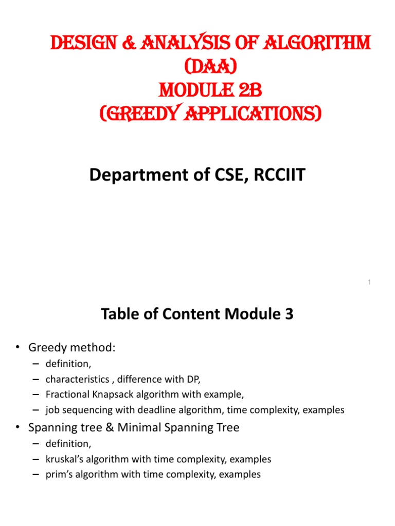 Module 2B - Greedy - Final | PDF | Mathematical Concepts | Computational Problems