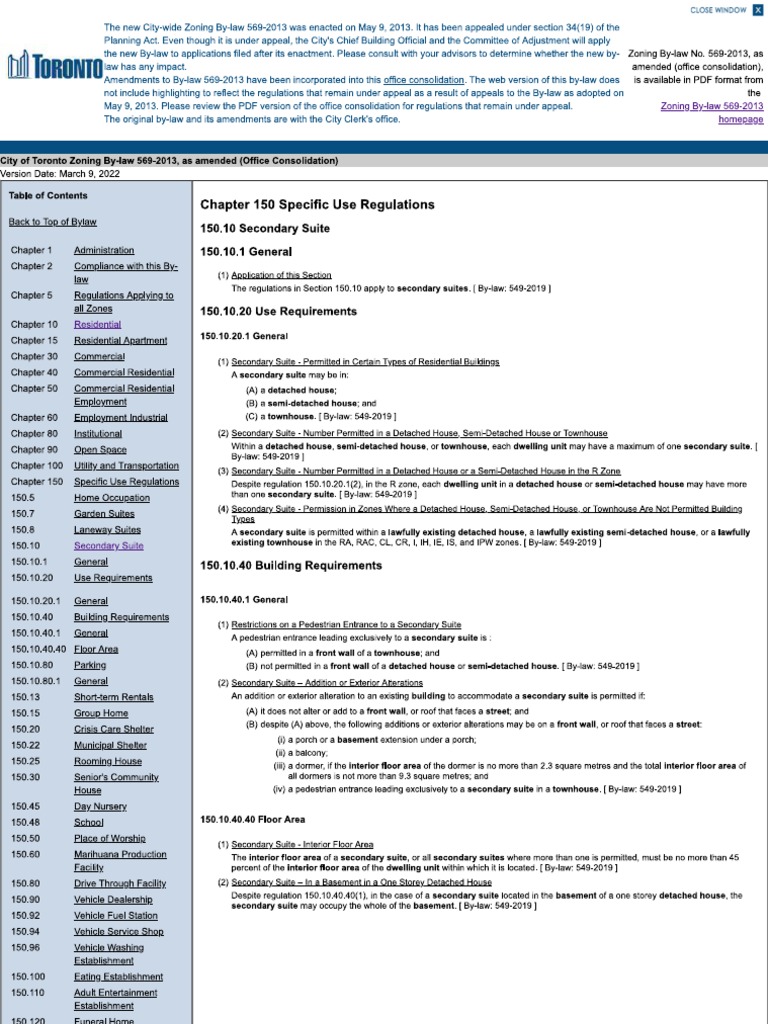 150.10 Secondary Suite Bylaw | PDF