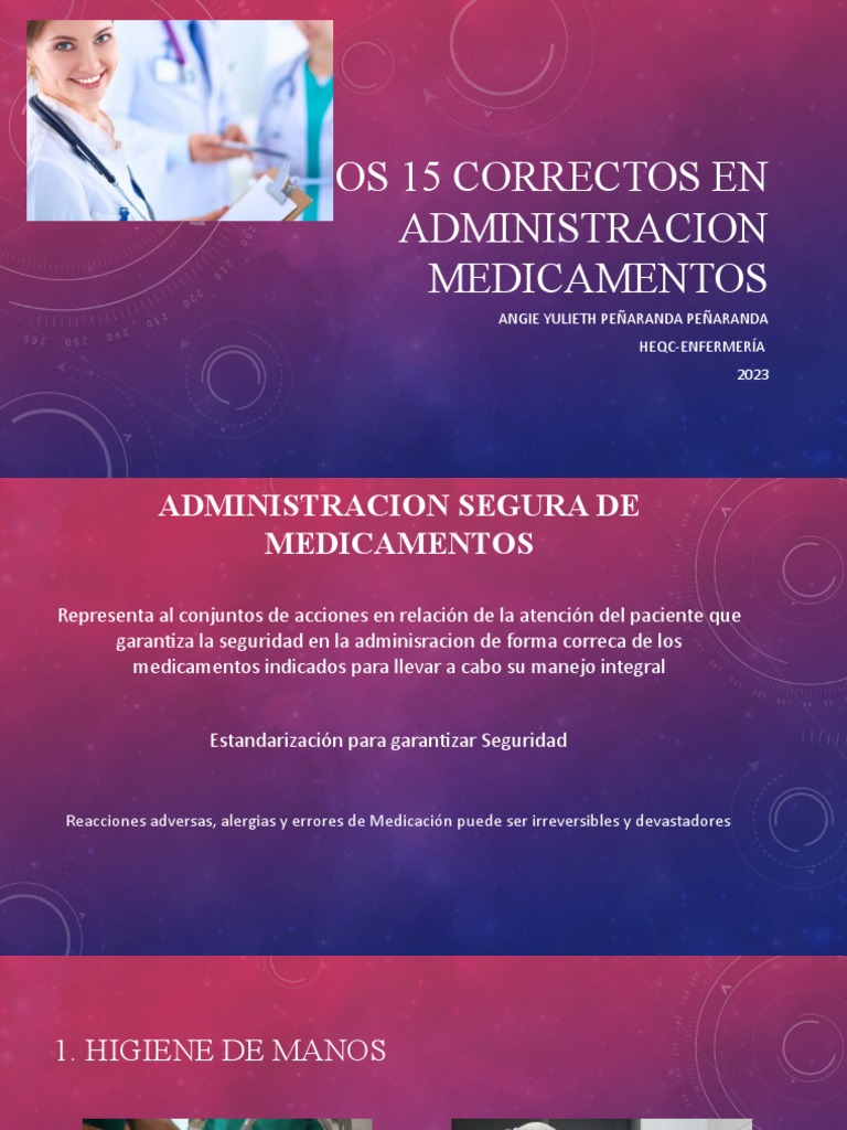 Los 15 correctos en Administracion medicamentos | PDF