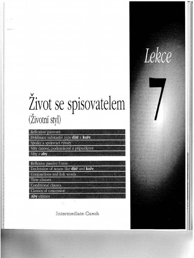 Communicative Czech Intermediate Czech 3 | PDF