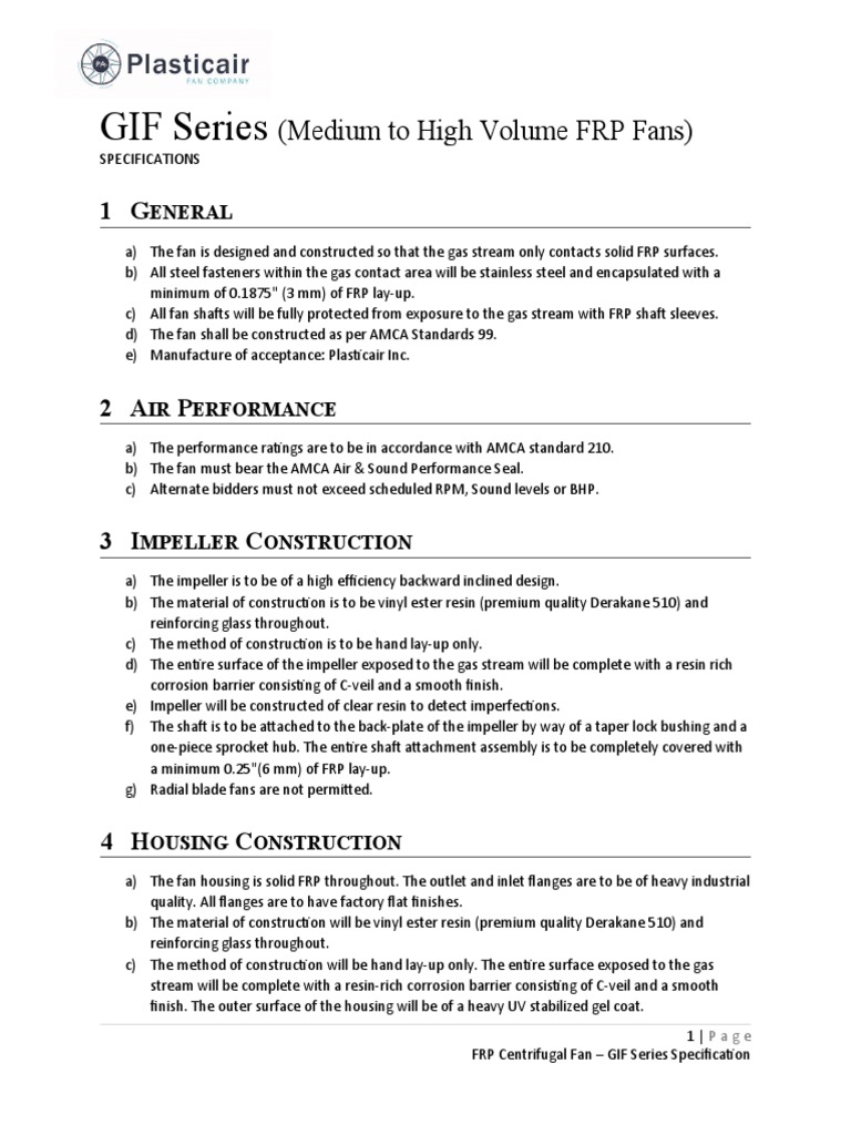 Specifications - GIF Series | PDF | Bearing (Mechanical) | Fibre ...