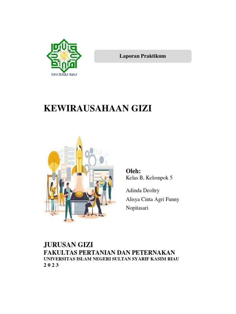 Laporan Kewirausahaan Gizi KLP 5 | PDF