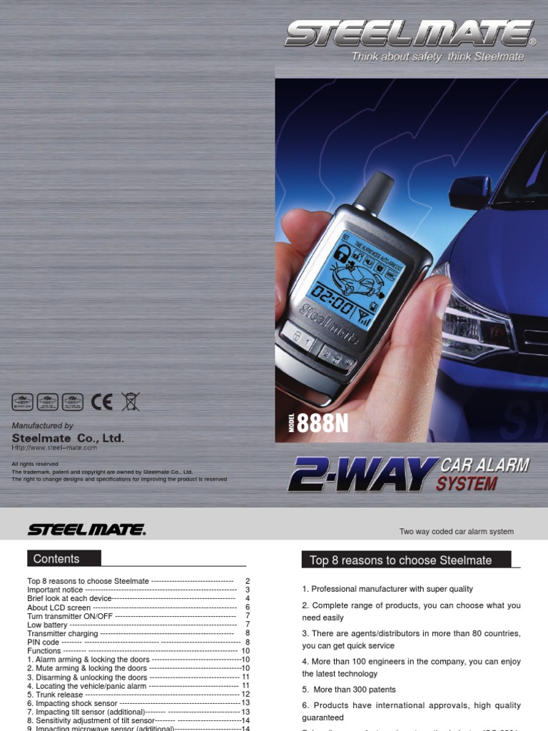 888n Steelmate Alarm | PDF | Information And Communications Technology ...