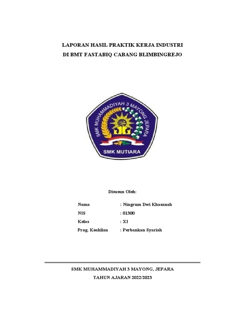 Format Laporan PKL Ningrum Lengkap | PDF