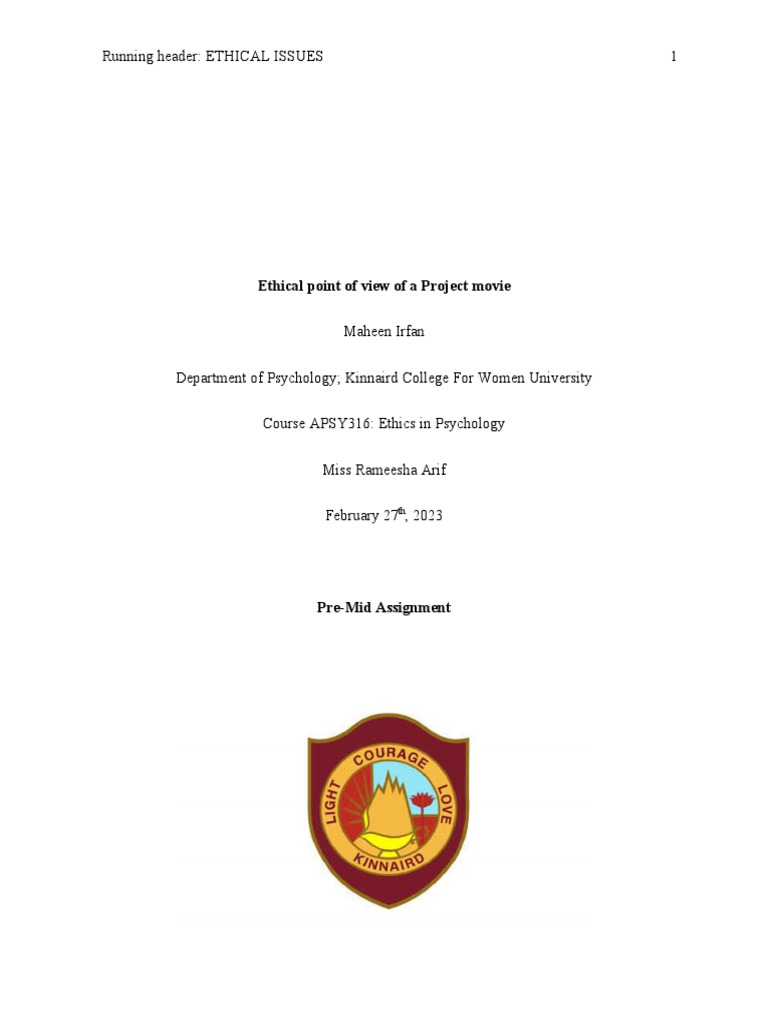 Assignmet 2 Ethics | PDF