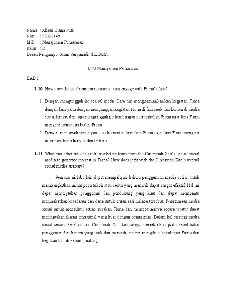 UTS MP - Aksen Diana Putri - F0222021 | PDF