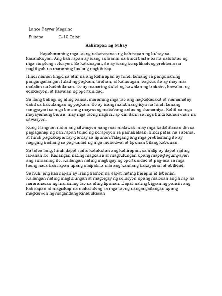 Talumpati Sa Filipino | PDF