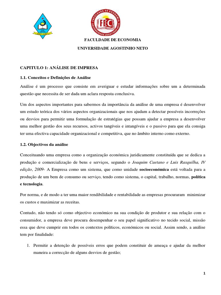 Analise de Empresa E Criação de Valores | PDF | Análise SWOT | Fluxo de ...