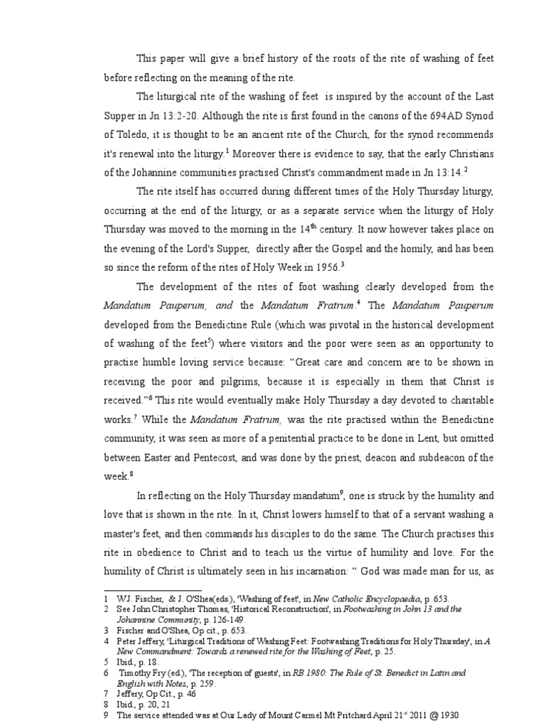 Mandatum | PDF | Ancient Mediterranean Religions | Christian Worship ...