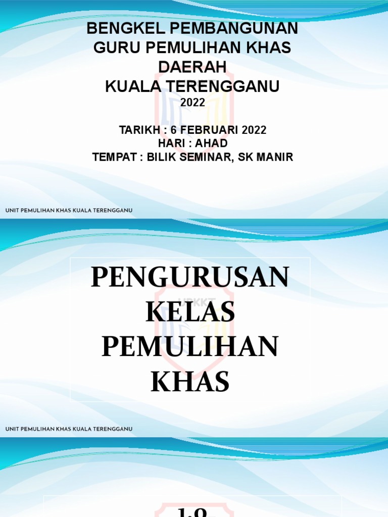 Pengurusan Program Pemulihan Khas | PDF