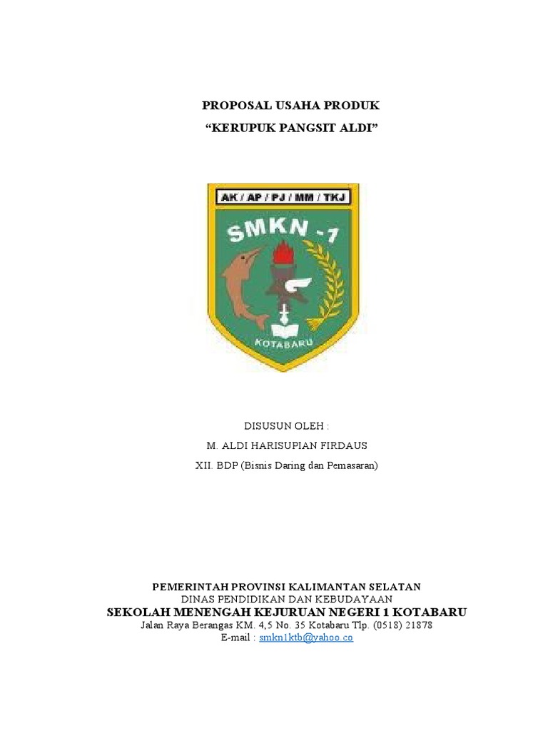 Proposal Kerupuk Pangsit Aldi | PDF