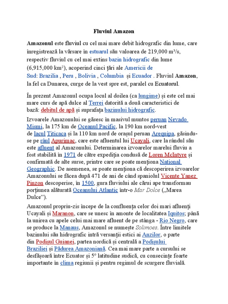 Fluviul Amazon | PDF